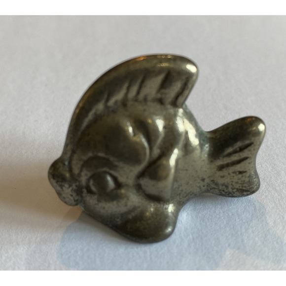 Fish | Vintage Solid Brass Flounder Fish Goldfish Figurine Paperweight ...